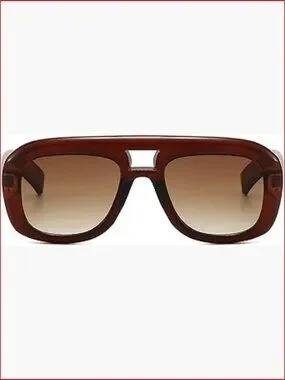 Accessories | Oversized Square Double Bridge Sunglasses Uv40 Retro ...